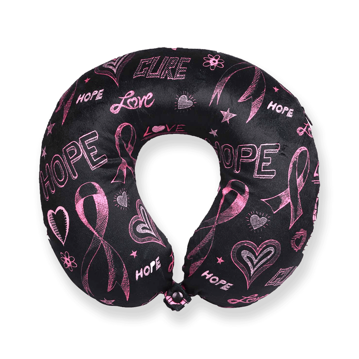 Breast Cancer Awareness Memory Foam Travel Neck Pillows – Bon Voyage ...